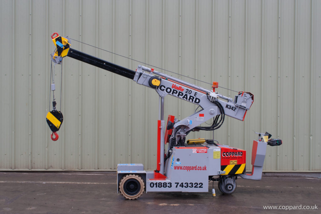 Valla 20E mobile battery operated crane - Coppard Plant Hire Ltd